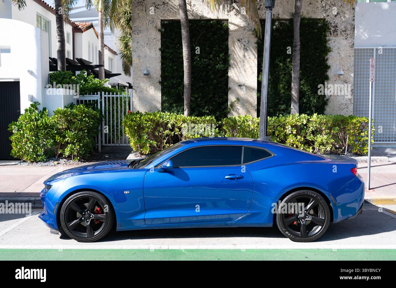 Miami, Florida, USA - December 11, 2024: 2016 Chevrolet Camaro Chevy ...