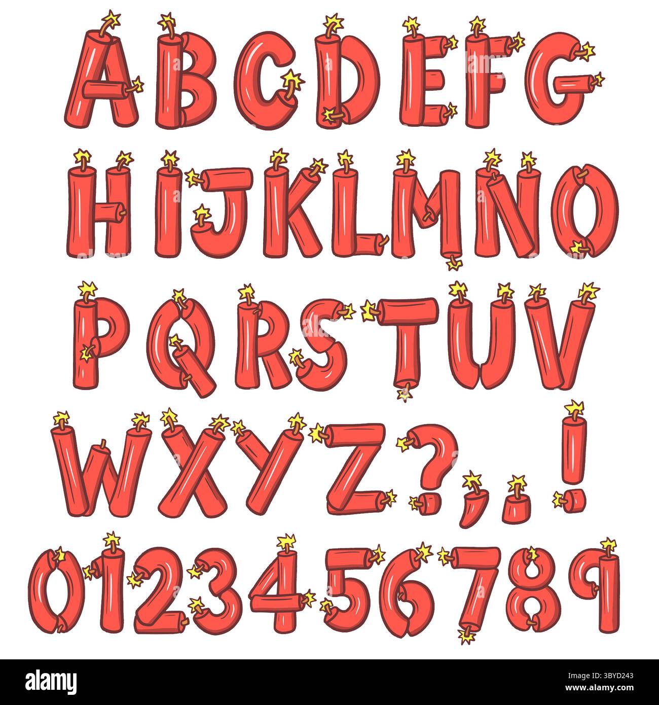 Embroidery font Cut Out Stock Images & Pictures - Alamy