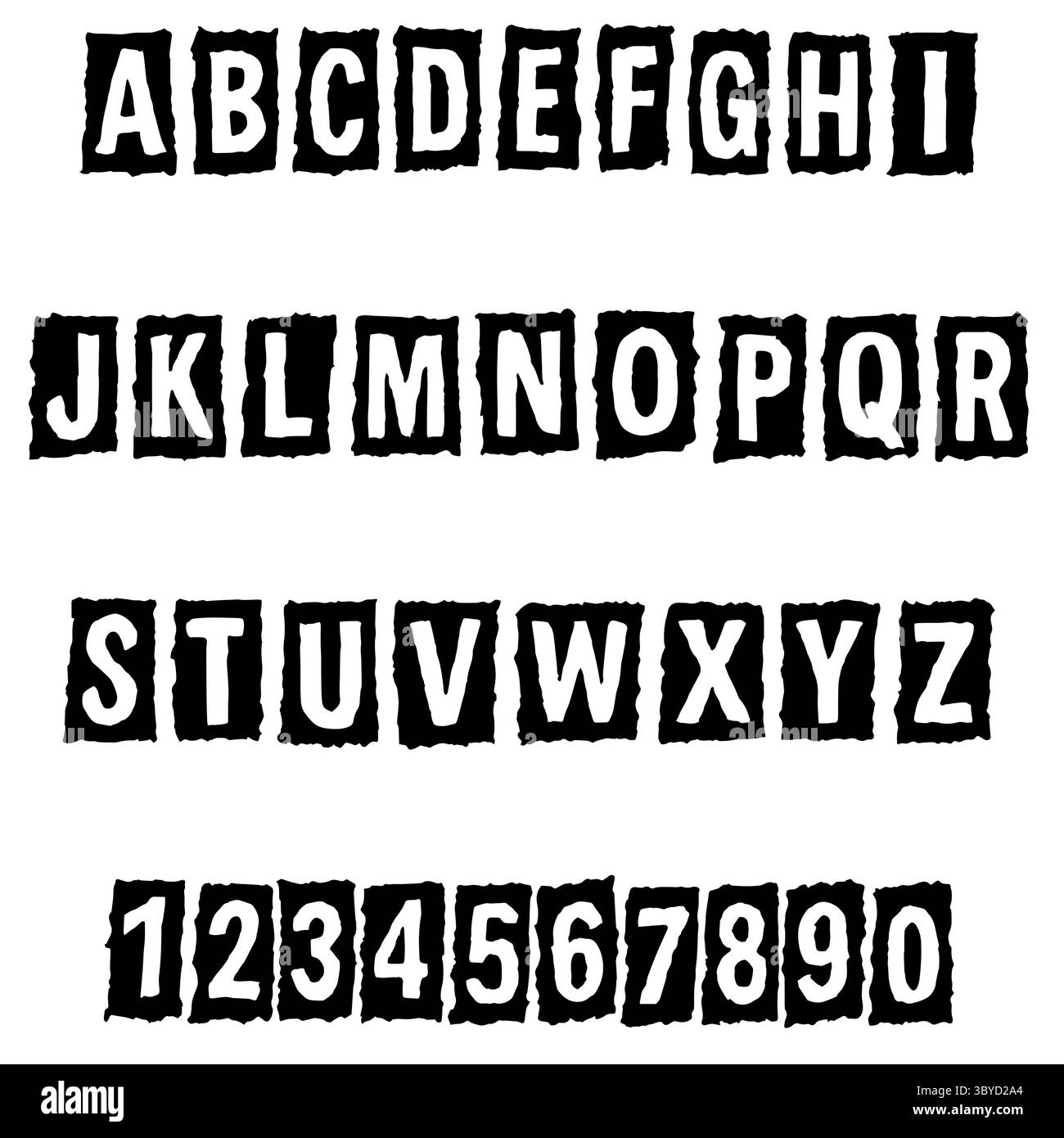 Diy font ransom abc hi-res stock photography and images - Alamy