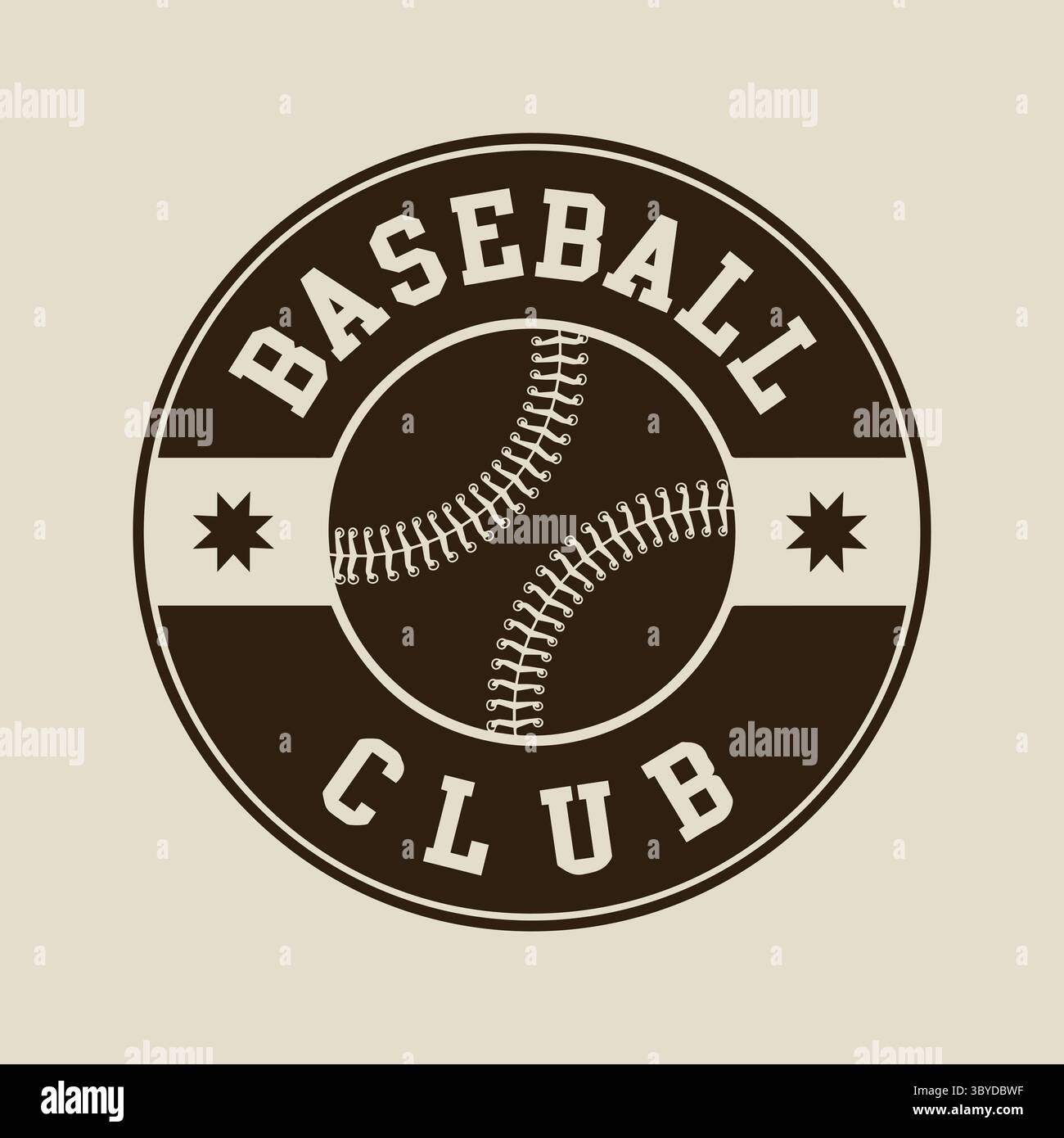 Baseball Round Seal, Vector Illustration Web Stamp Symbol Abstract ...