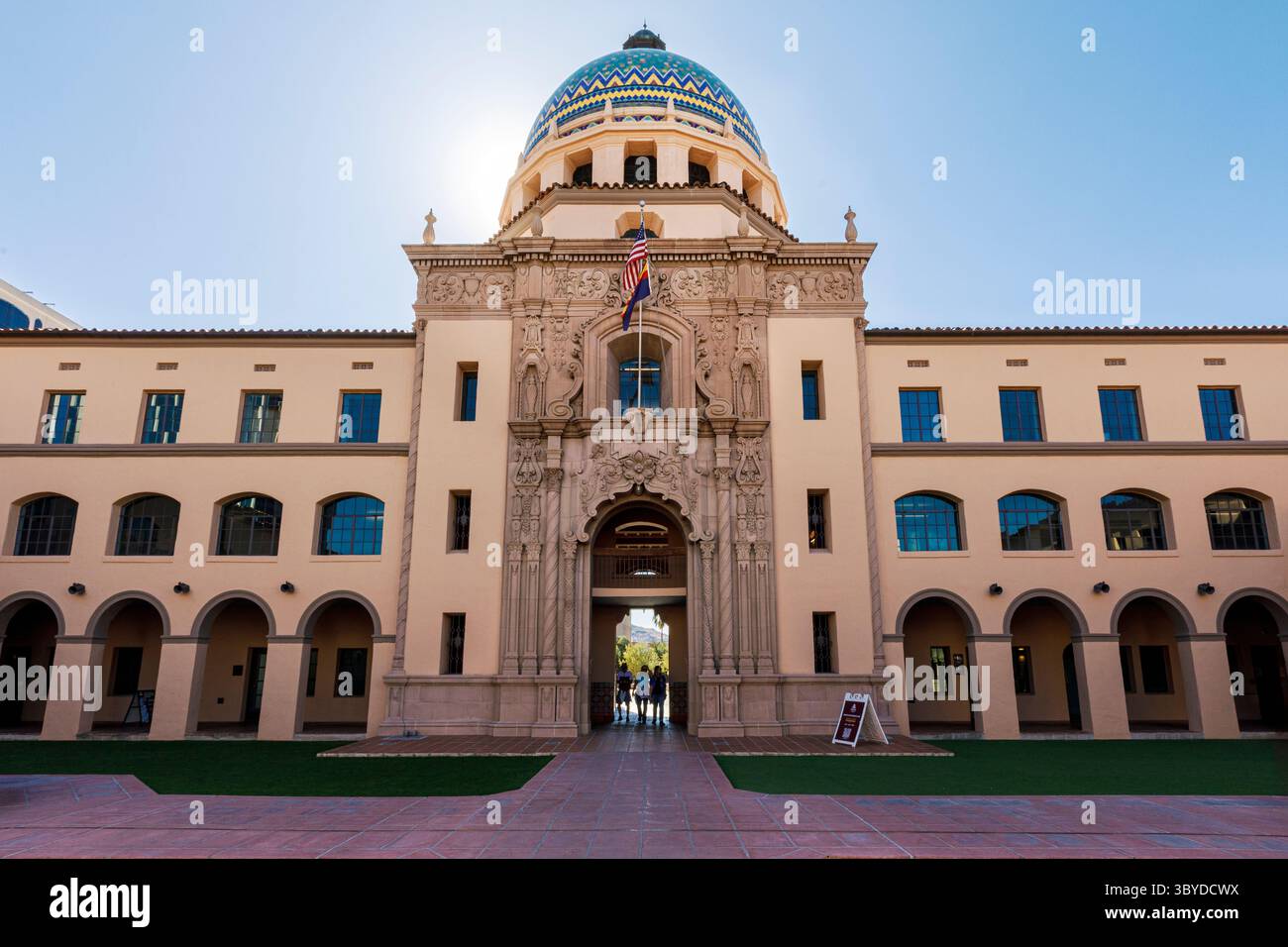 Historic Pima County Courthouse courtyard, Tucson, Arizona, USA Stock ...
