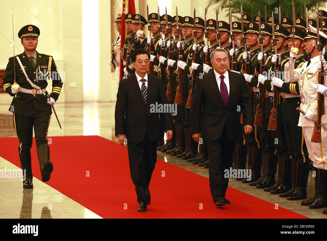 June 6, 2012, BEIJING, CHINA: Chinese President Hu Jintao (L) escorts ...