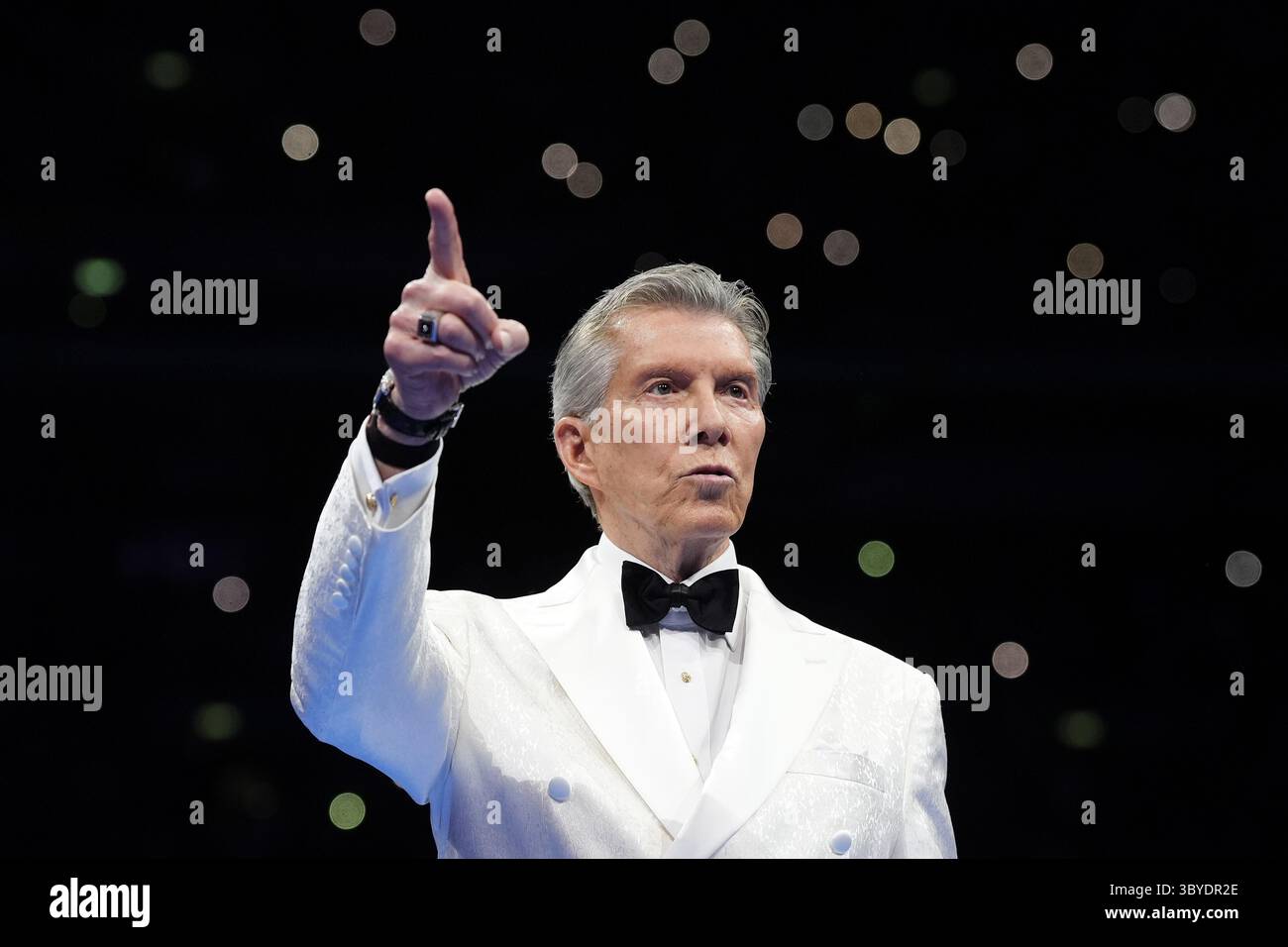 Michael Buffer at Wembley Stadium, London. Picture date: Saturday July ...