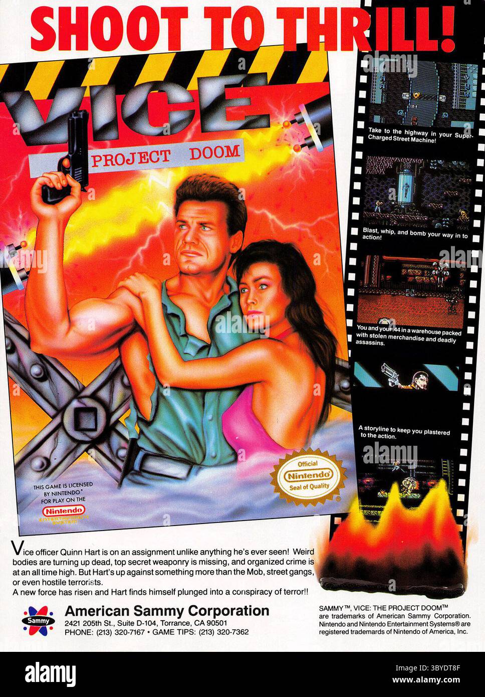 1990 Vice Project Doom NES ad Stock Photo - Alamy