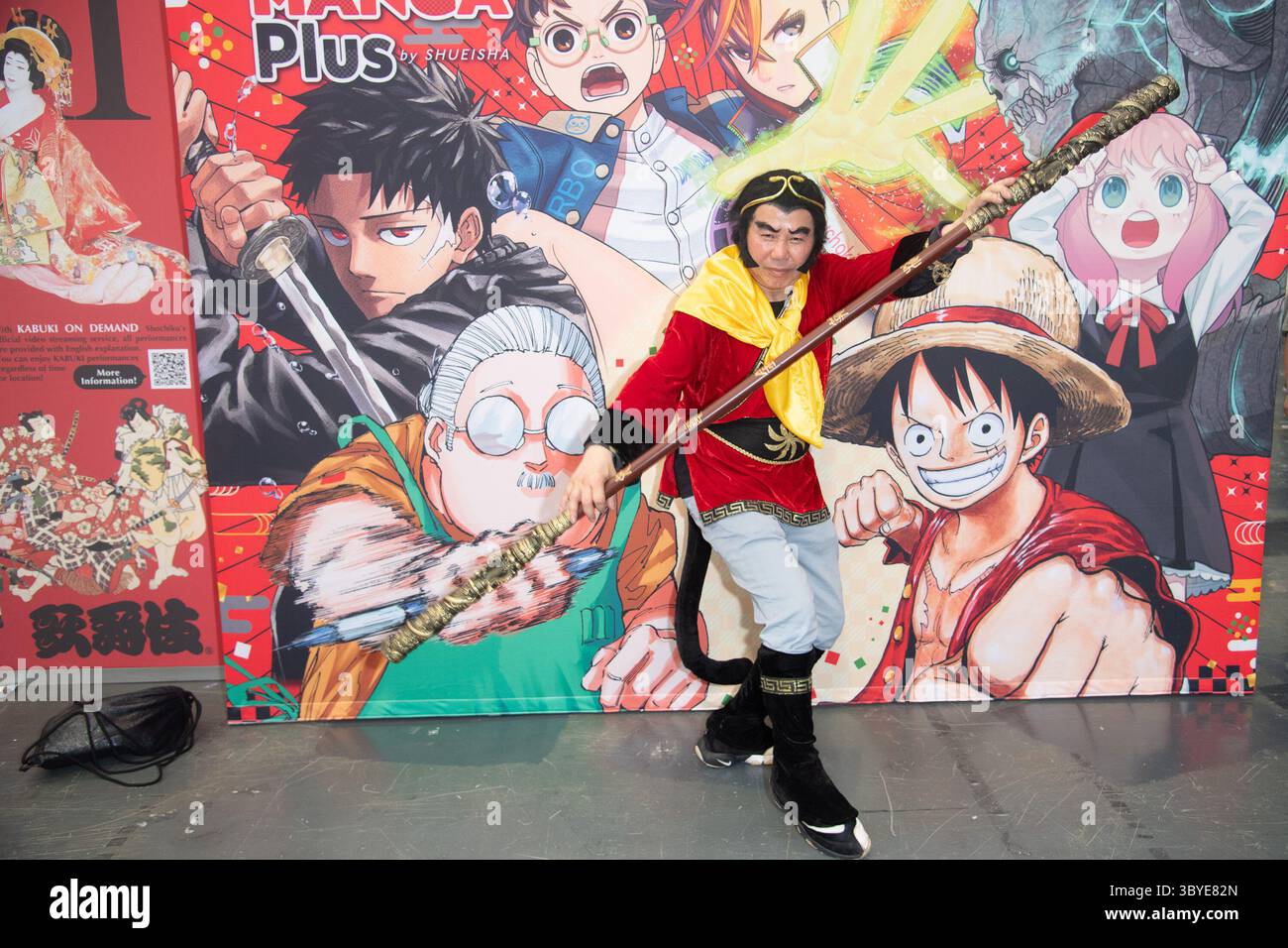 London, UK. 19 Jul 2025. A cosplayer dressed as Monkey from The Monkey ...