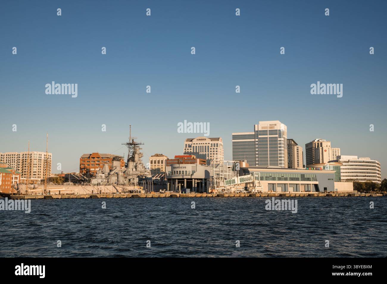 Norfolk, VA, US-November 13, 2021: View of the skyline of the city on ...