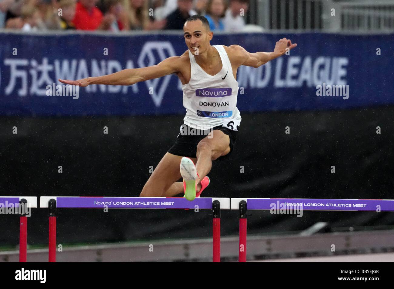 Tyri Donovan (GBR) wins the national 400m hurdles in 48.46 during the ...