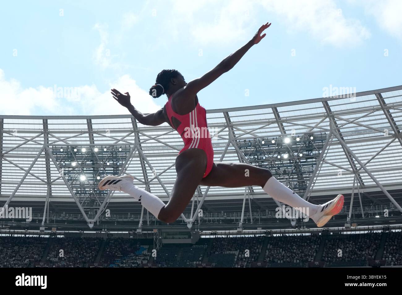 Hilary Kpatcha (FRA) places third in the women's long jump at 22-6 1/4 ...