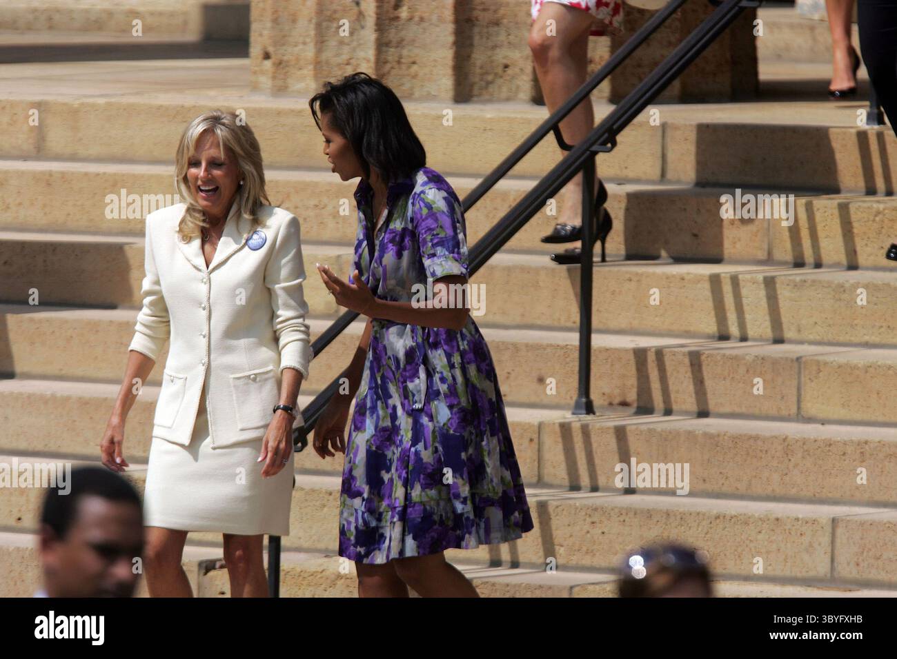 Michelle obama springfield illinois august 23 2008 hi-res stock ...