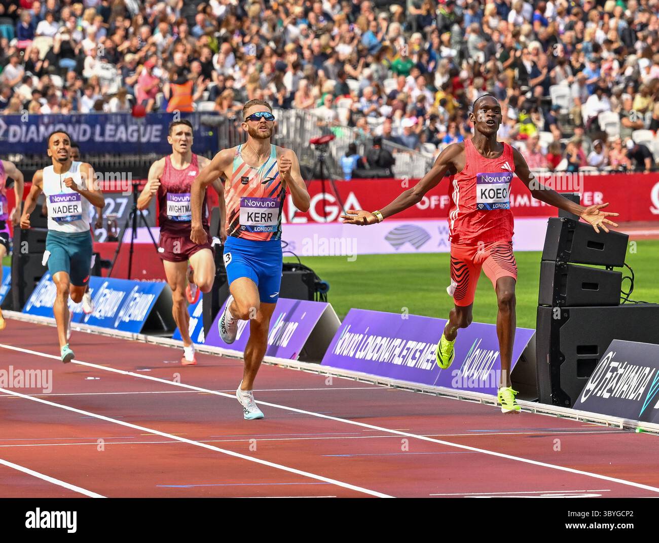 London, UK, 19 July 2025. KOECH Phanuel Kipkosgei, Kenya wins the Mens 1500m during the Novuna ...