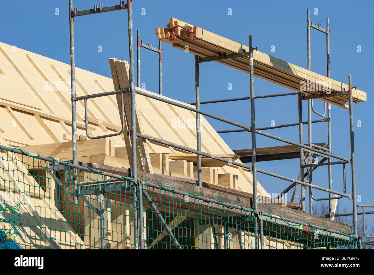 Construction site scaffolding building framework hi-res stock ...