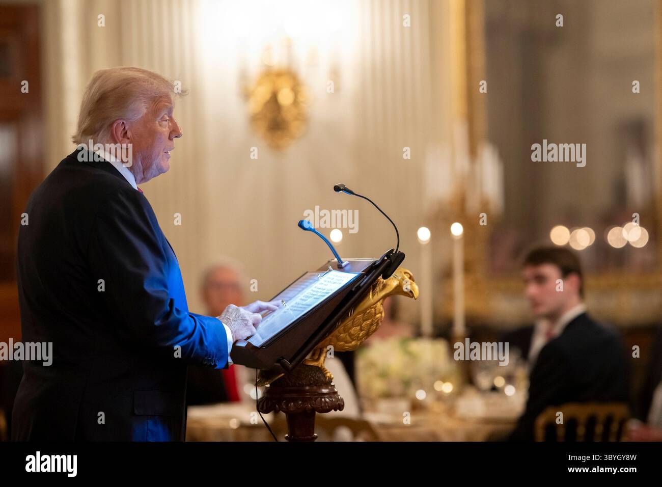 Donald trump side profile hi-res stock photography and images - Alamy