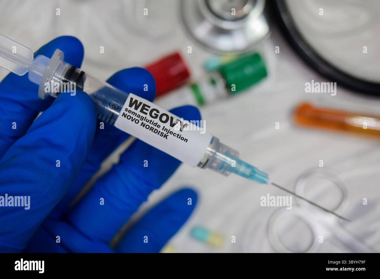 Wegovy semaglitude injection NOVO nordisk vaccination drug syringe in ...
