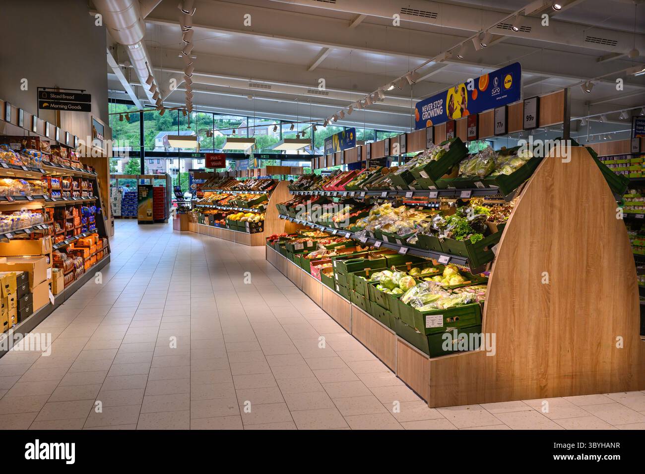 Inside a Lidl supermarket – Wales, UK – 01 July 2025 Stock Photo - Alamy