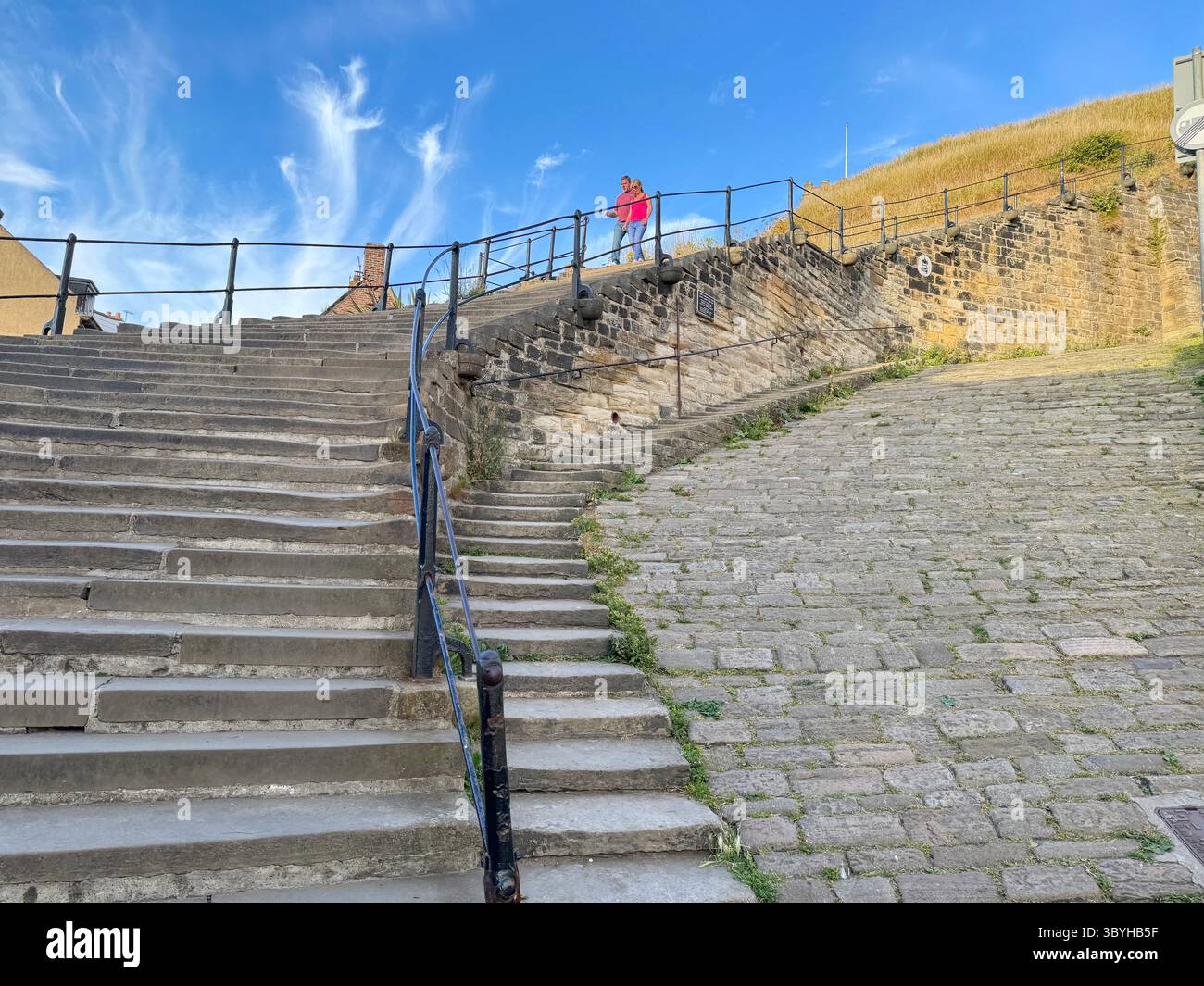 View of the bottom of the 199 steps from Kiln Yard at the foot of ...
