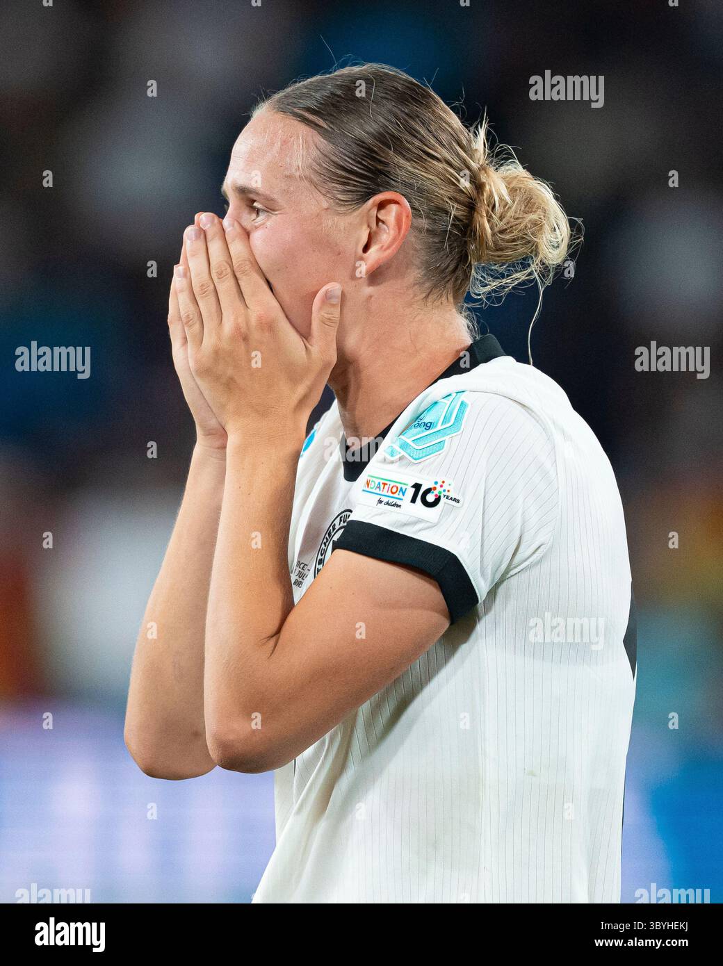 Basel, Switzerland, July 19th 2025 Klara Buhl (19 Germany) after winning the UEFA Womens EURO ...