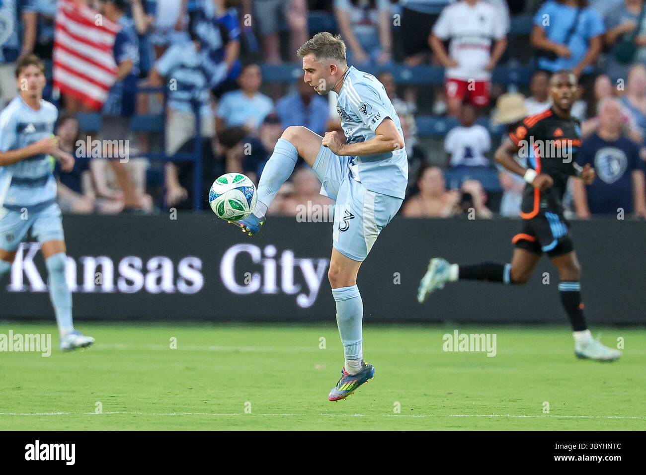 July 19, 2025: Sporting Kansas City defender Andrew Brody (3) gains ...