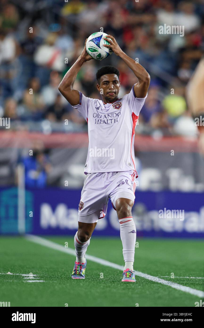 July 19, 2025; Foxborough, Massachusetts, USA; Orlando City SC defender ...
