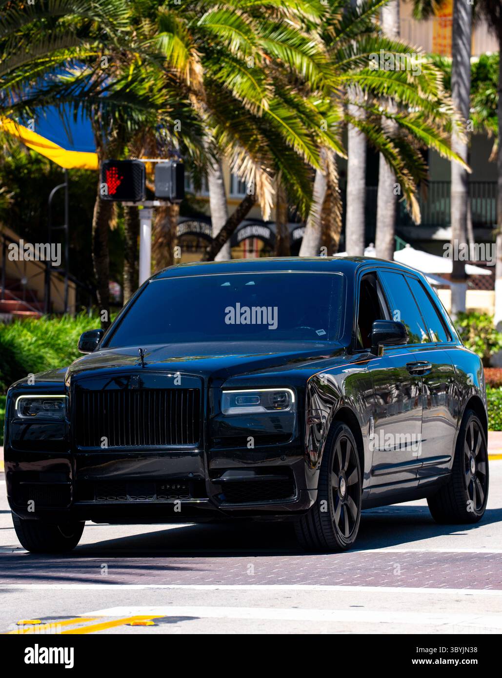 April 3, 2025. Miami. Rolls Royce luxury car. Phantom Rolls Royce on ...