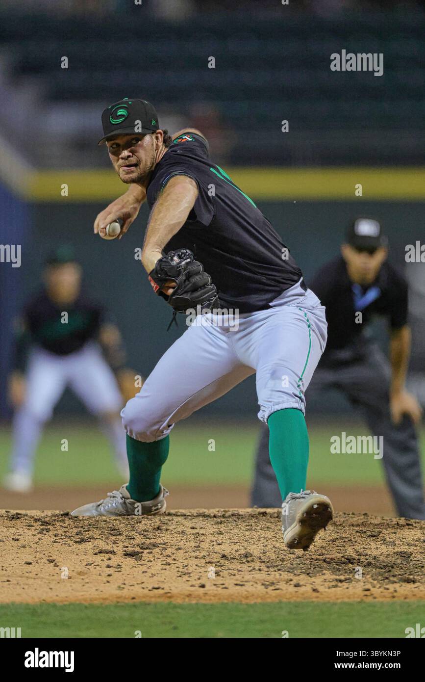 Winston-Salem, NC: Greensboro Grasshoppers pitcher Jarod Bayless (14 ...