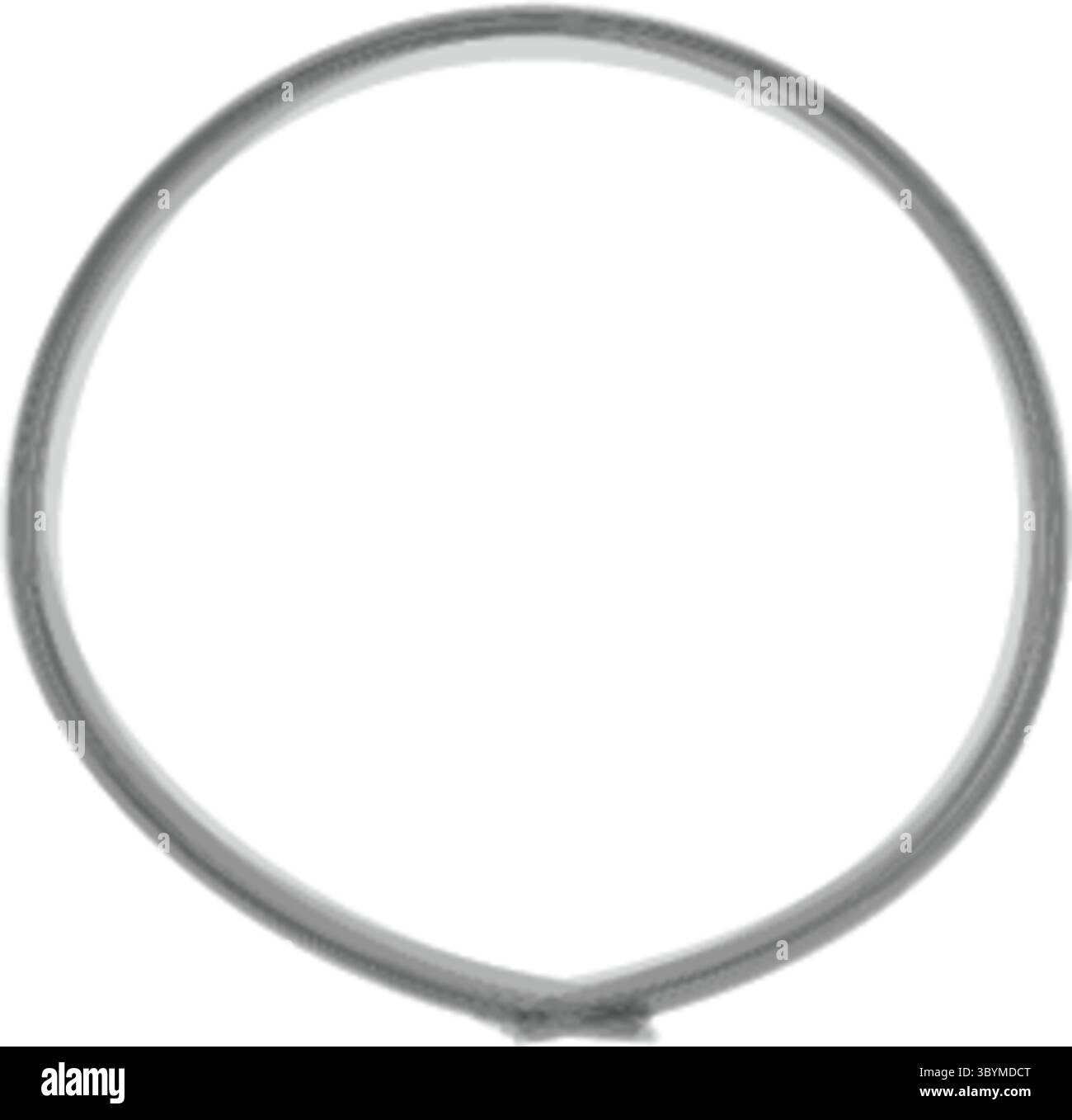 A thin, circular metal ring with a subtle texture is centered on a ...