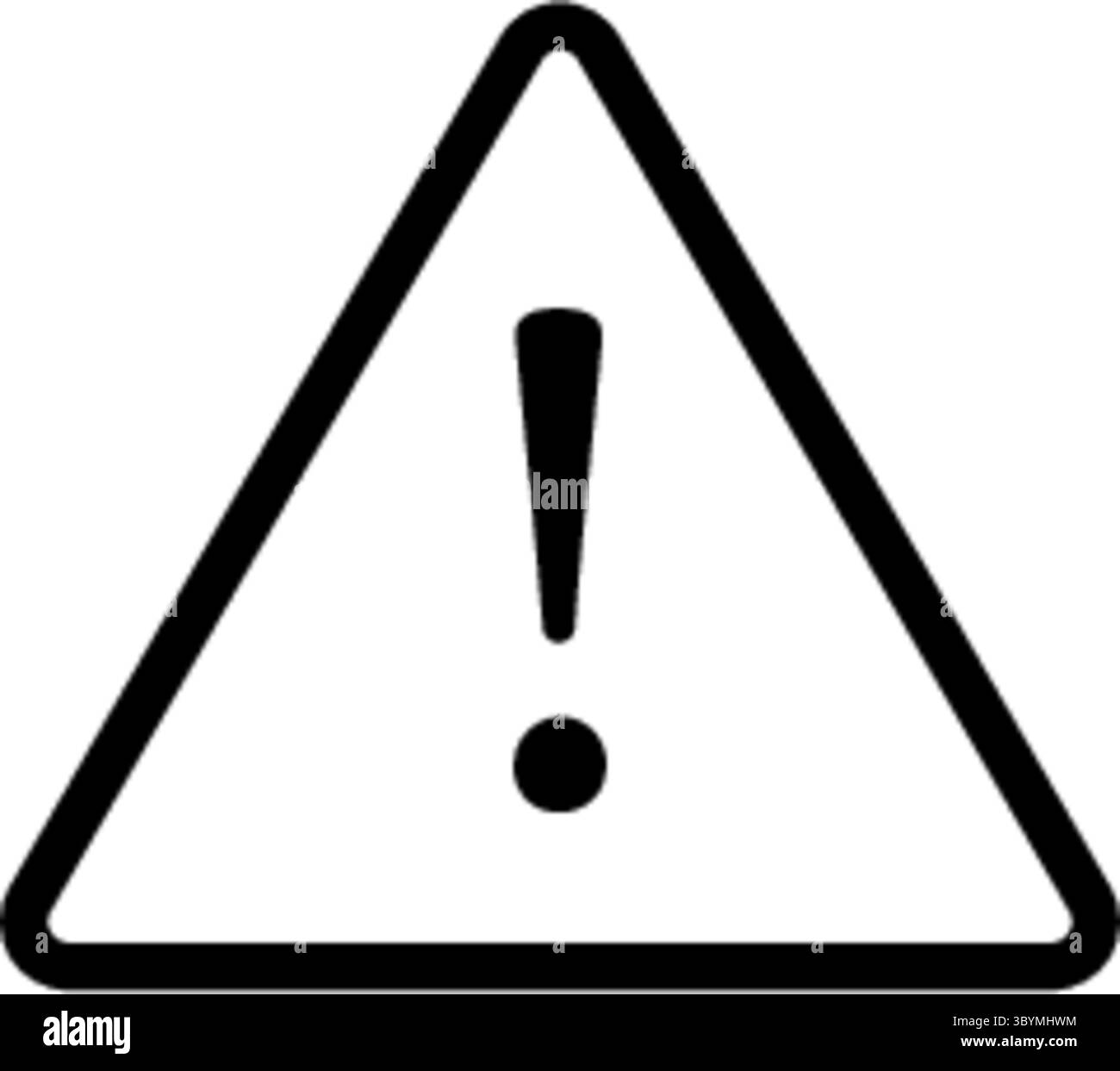 Warning exclamation triangle icon on Stock Vector Images - Alamy