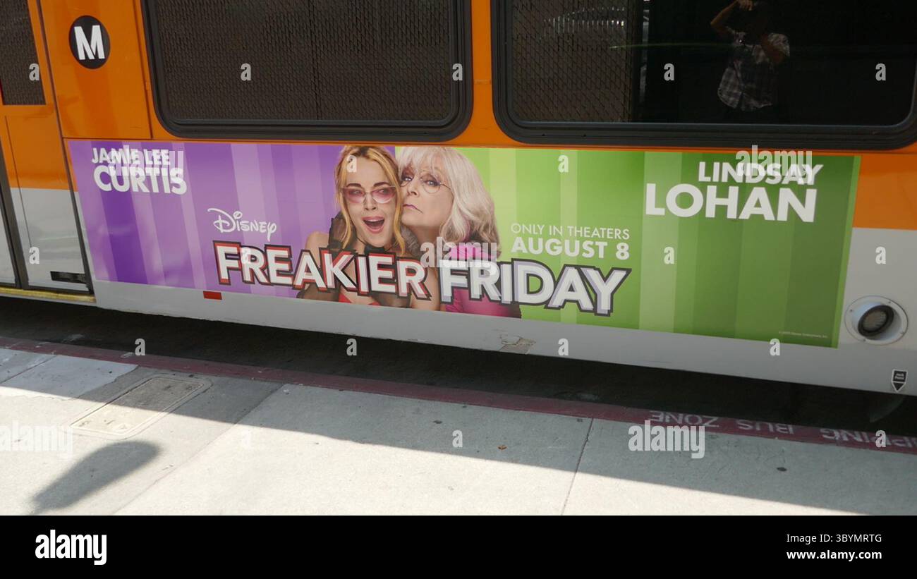 Los Angeles, California, USA 19th July 2025 Freakier Friday Bus with ...