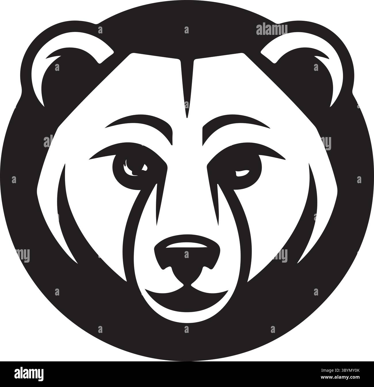 Bear face line drawing Stock Vector Images - Alamy