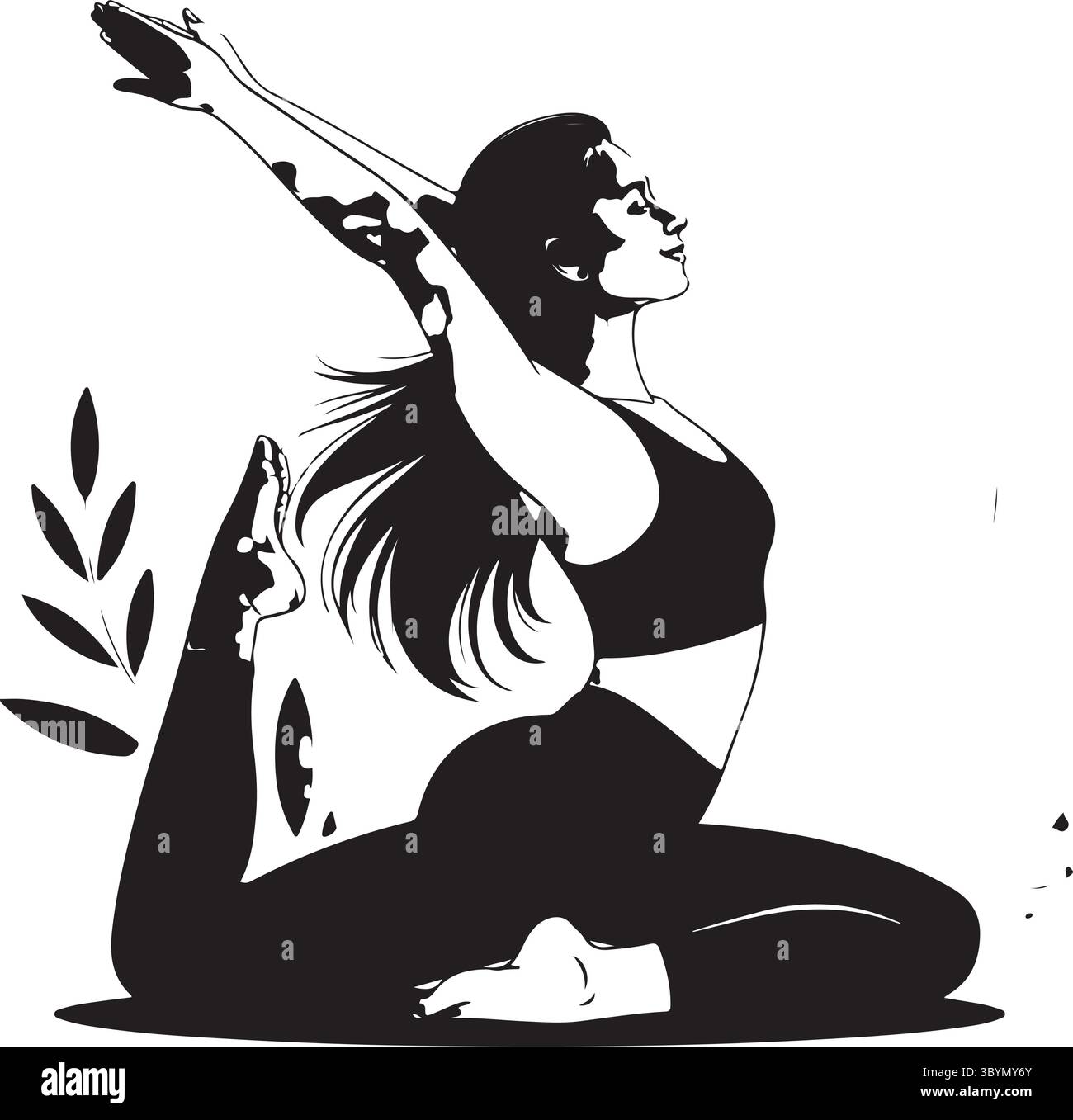 Virabhadrasana ii pose Stock Vector Images - Alamy