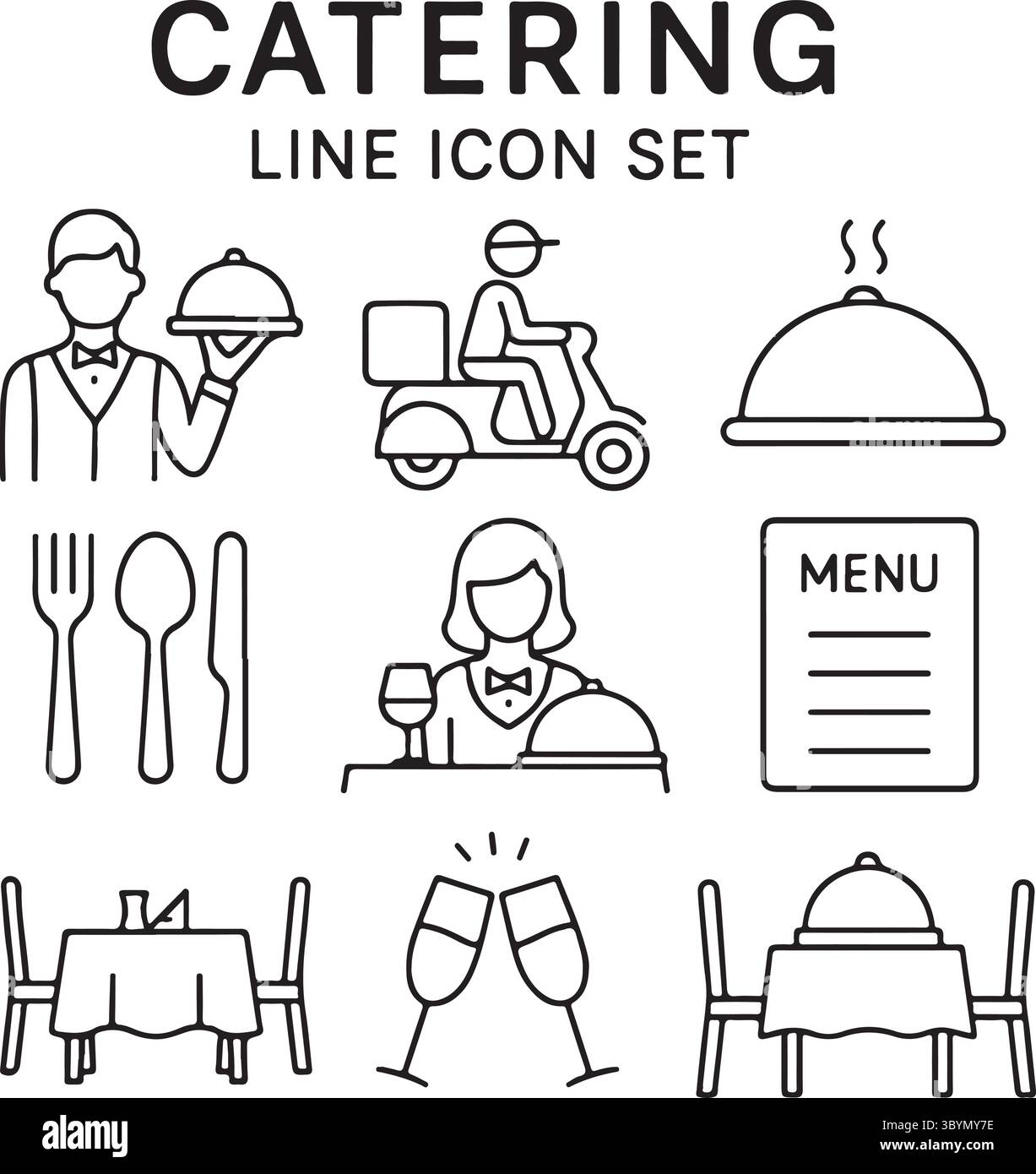 Celebration catering Stock Vector Images - Alamy