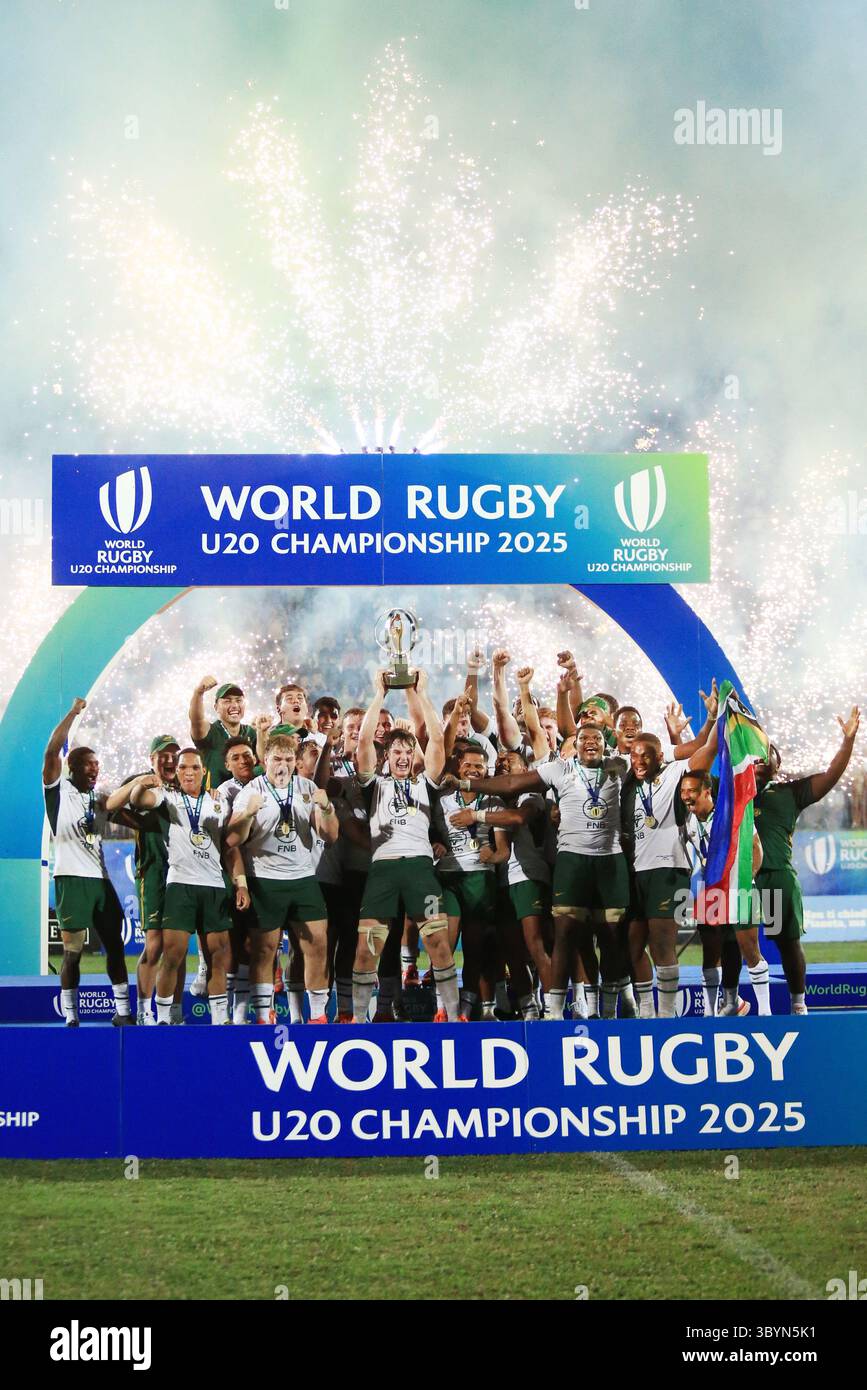 Rovigo, Italy. 19th Jul 2025. Soutrh Africa' s Team celebrates after ...