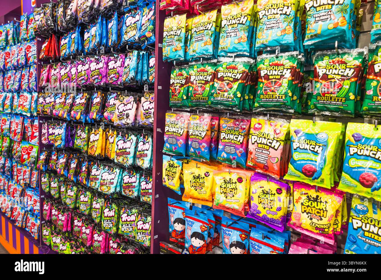 Hanging candy packs hi-res stock photography and images - Alamy