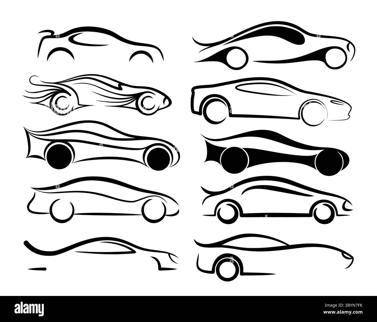 Cars logo set Stock Vector Images - Alamy
