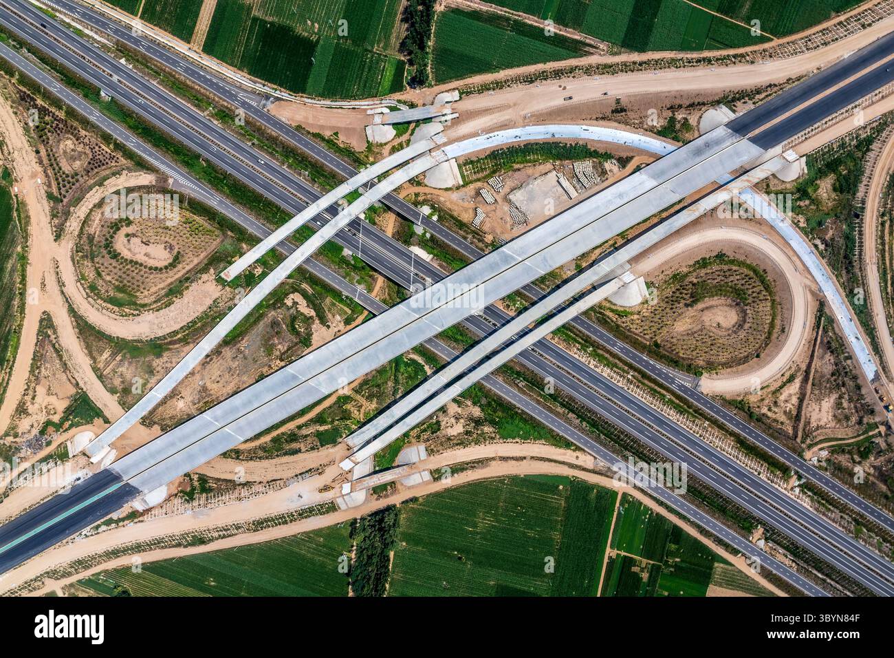 ANYANG, CHINA - JULY 20, 2025 - Aerial view of the section of Anyang ...