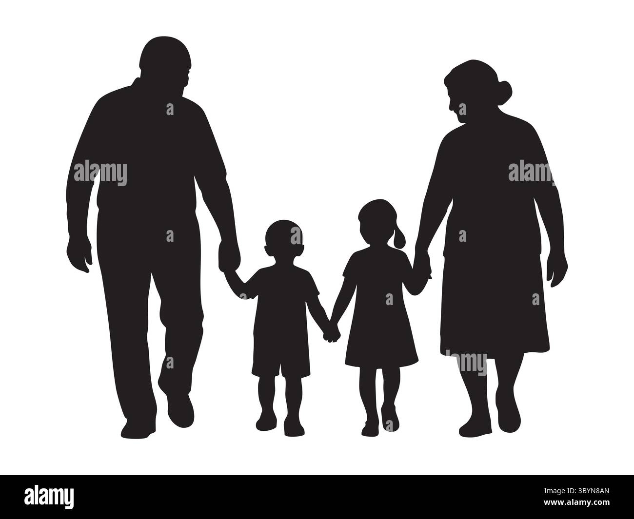 Elderly man woman girl Black and White Stock Photos & Images - Alamy