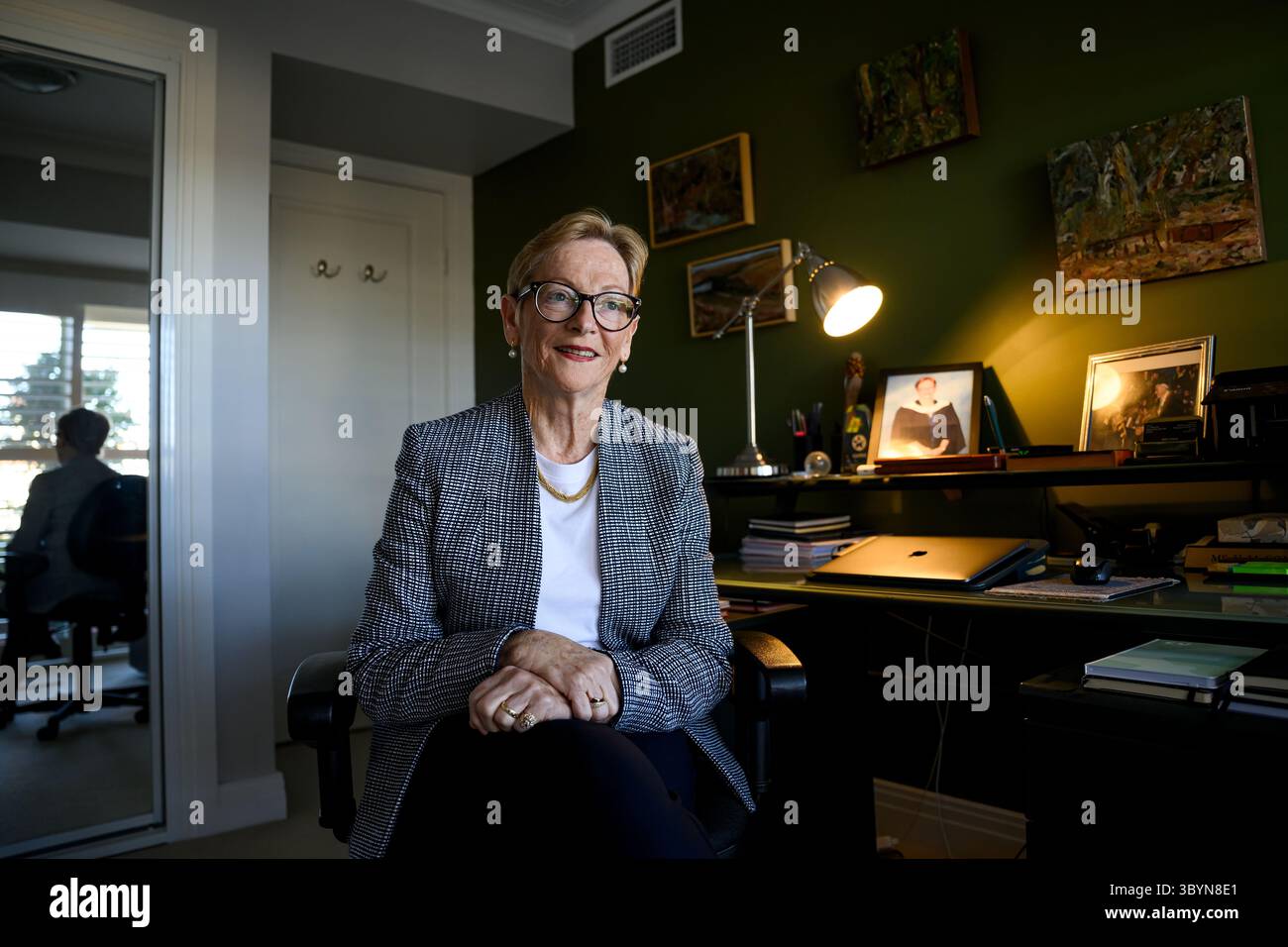 Newly elected Chief Executive Women President Helen Conway poses for a ...