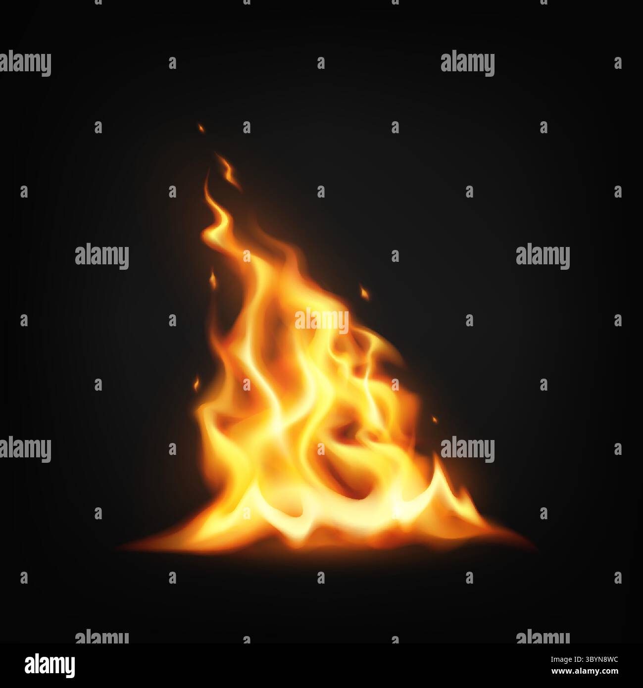 Fire sparks flying in wind Stock Vector Images - Alamy