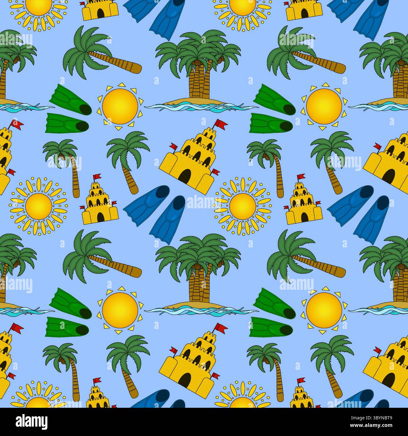 Summer season on island fins Stock Vector Images - Alamy