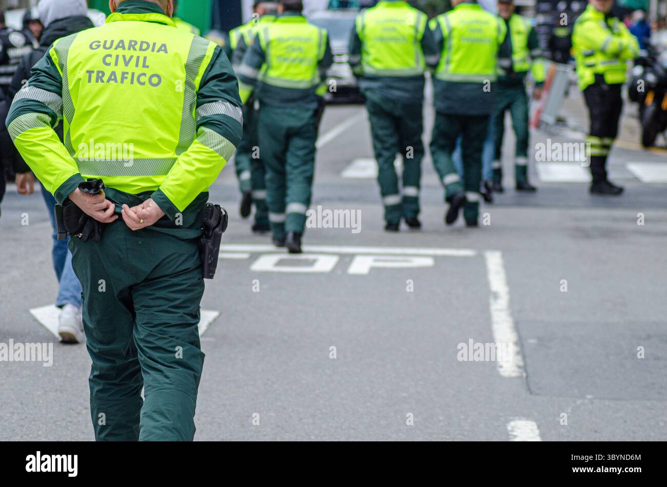 An Officer from the Spanish Traffic Police at an Event. Concept ...
