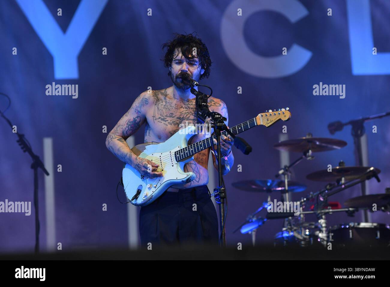Simon Neil of Biffy Clyro performing at Glastonbury Festival 2025 on ...