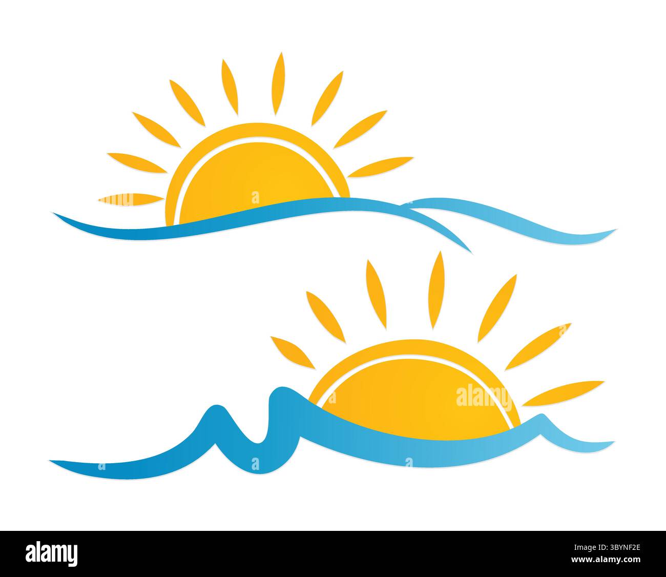 A sun dawn logo in the sea Stock Vector Image & Art - Alamy