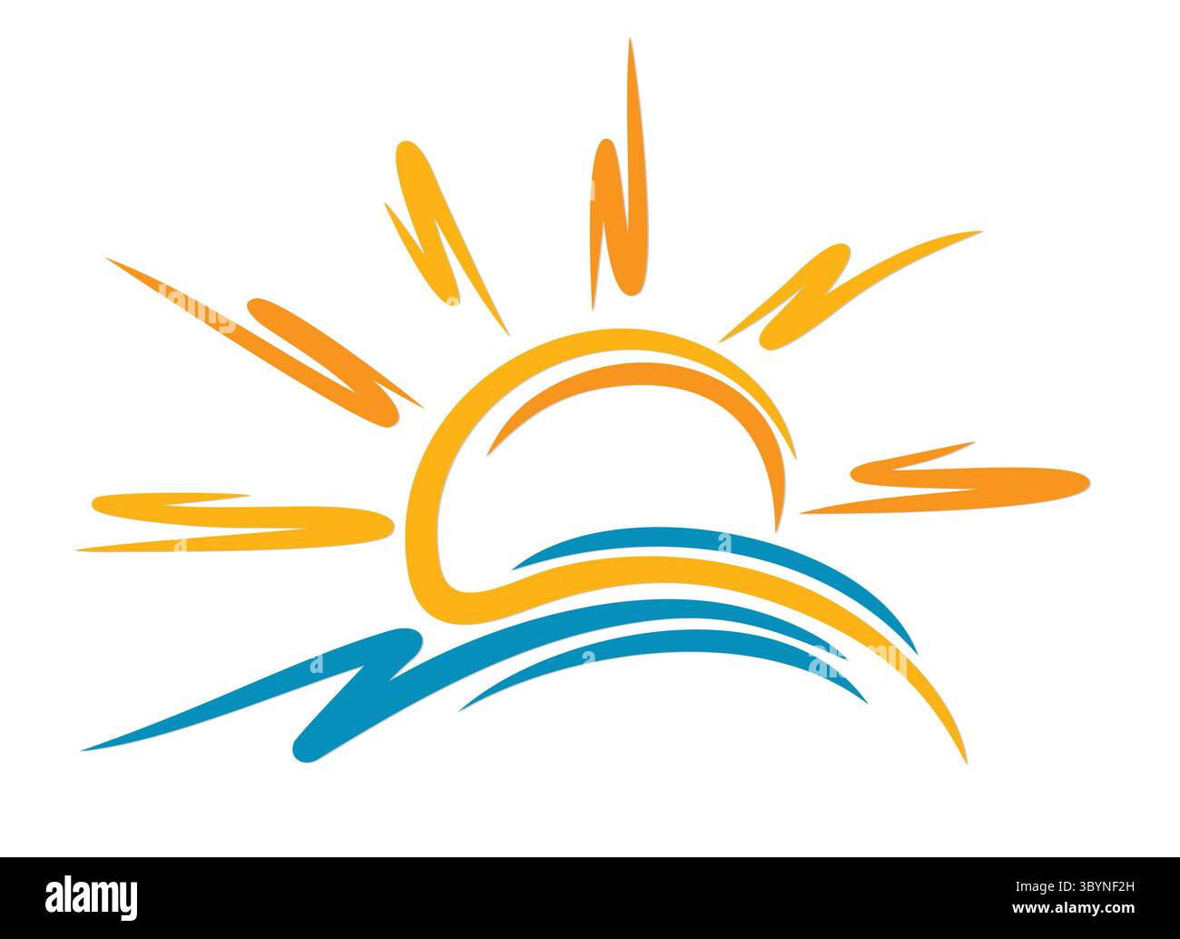 A sun dawn logo in the sea Stock Vector Image & Art - Alamy