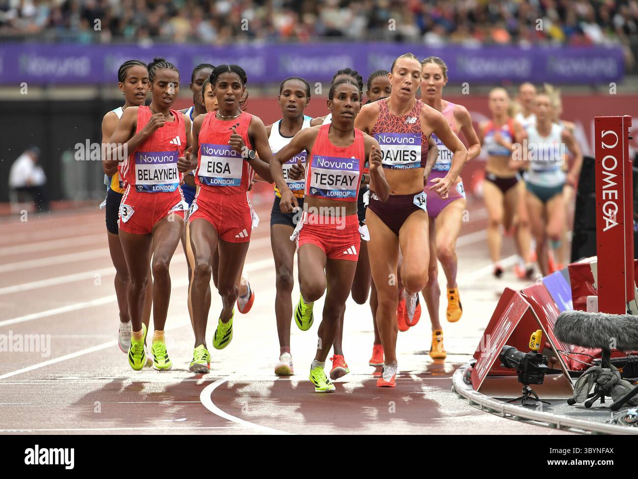 Fantaye Belayneh, Fotyen Tesfay and Medina Eisa of Ethiopia competing ...