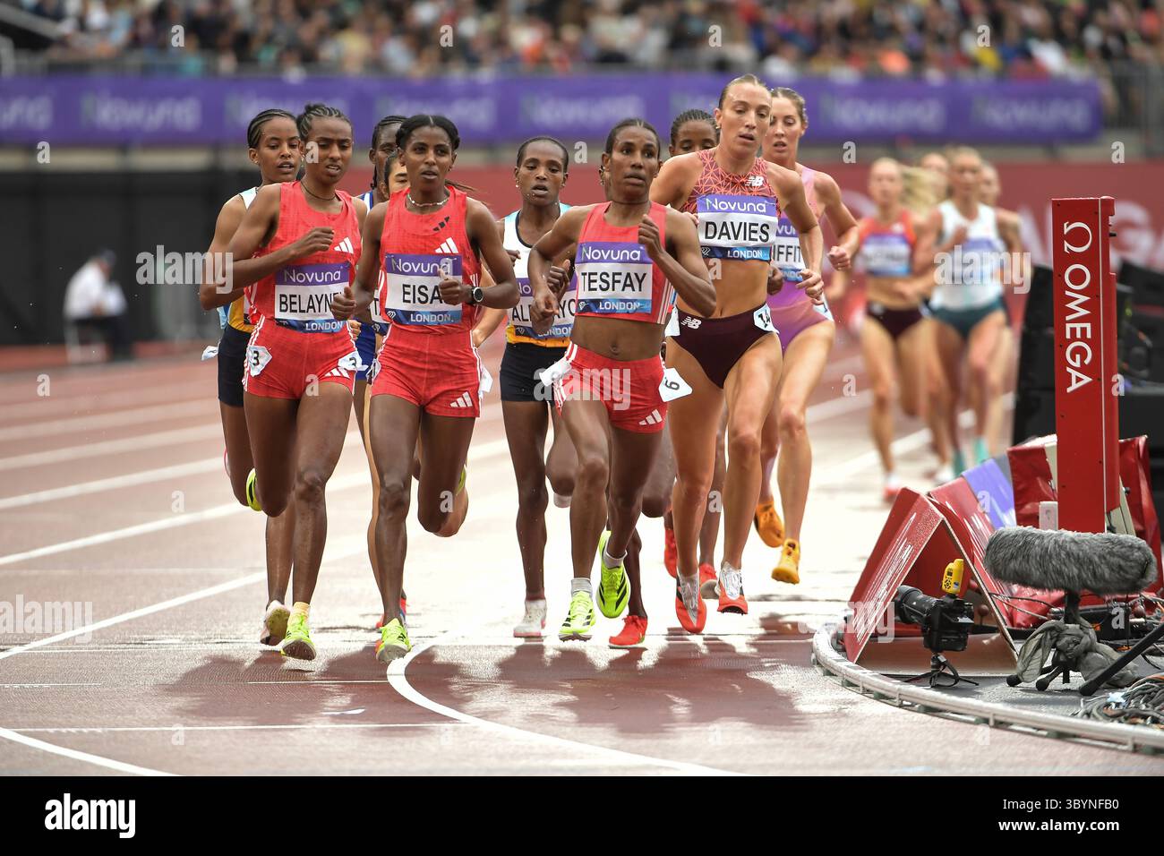 Fantaye Belayneh, Fotyen Tesfay and Medina Eisa of Ethiopia competing ...