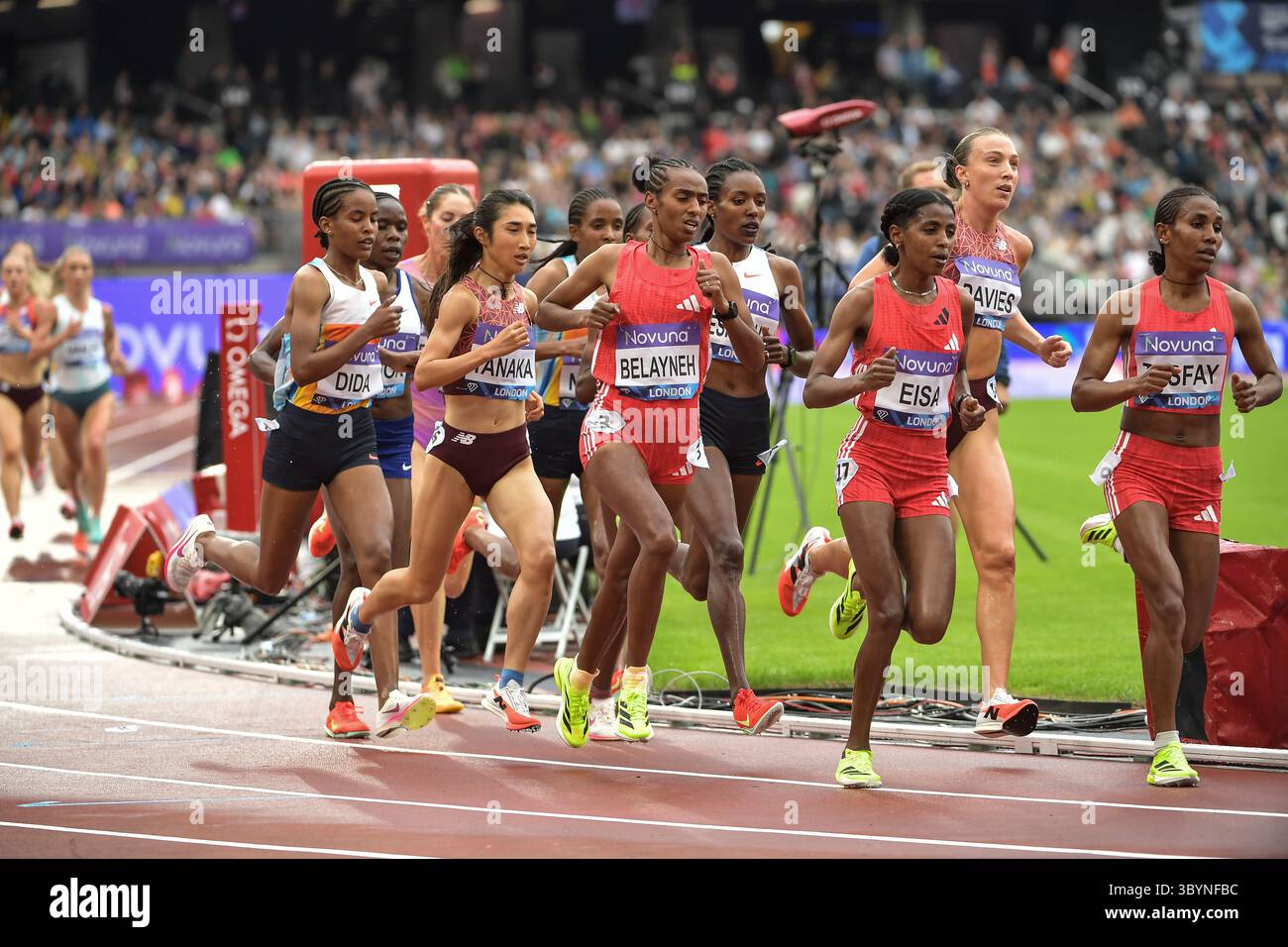 Fantaye Belayneh, Fotyen Tesfay and Medina Eisa of Ethiopia competing ...