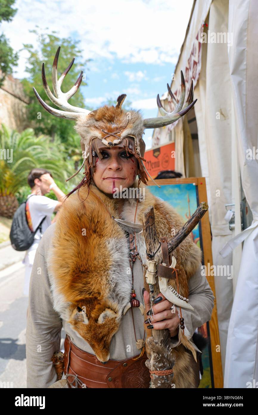 Character at the Unicorn Festival, the fantasy event held in Vinci — birthplace of Leonardo da ...