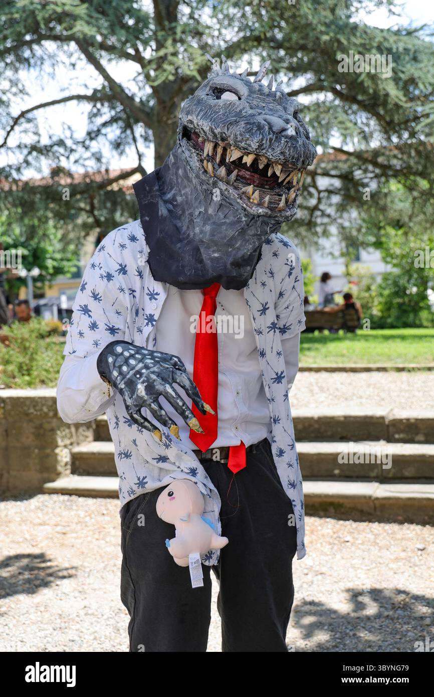 Character at the Unicorn Festival, the fantasy event held in Vinci — birthplace of Leonardo da ...