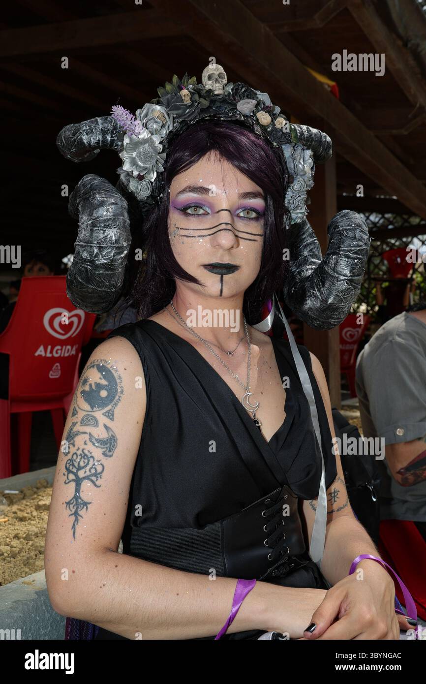 Character at the Unicorn Festival, the fantasy event held in Vinci - birthplace of Leonardo da ...