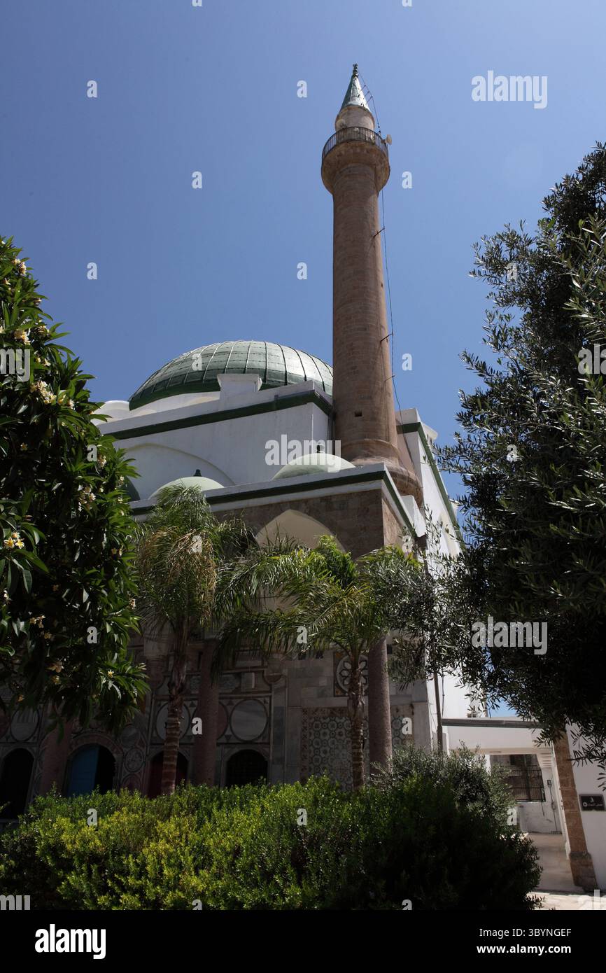 El Jazzar Mosque in Akko where a hair of Muhamad's beard is kept, built ...