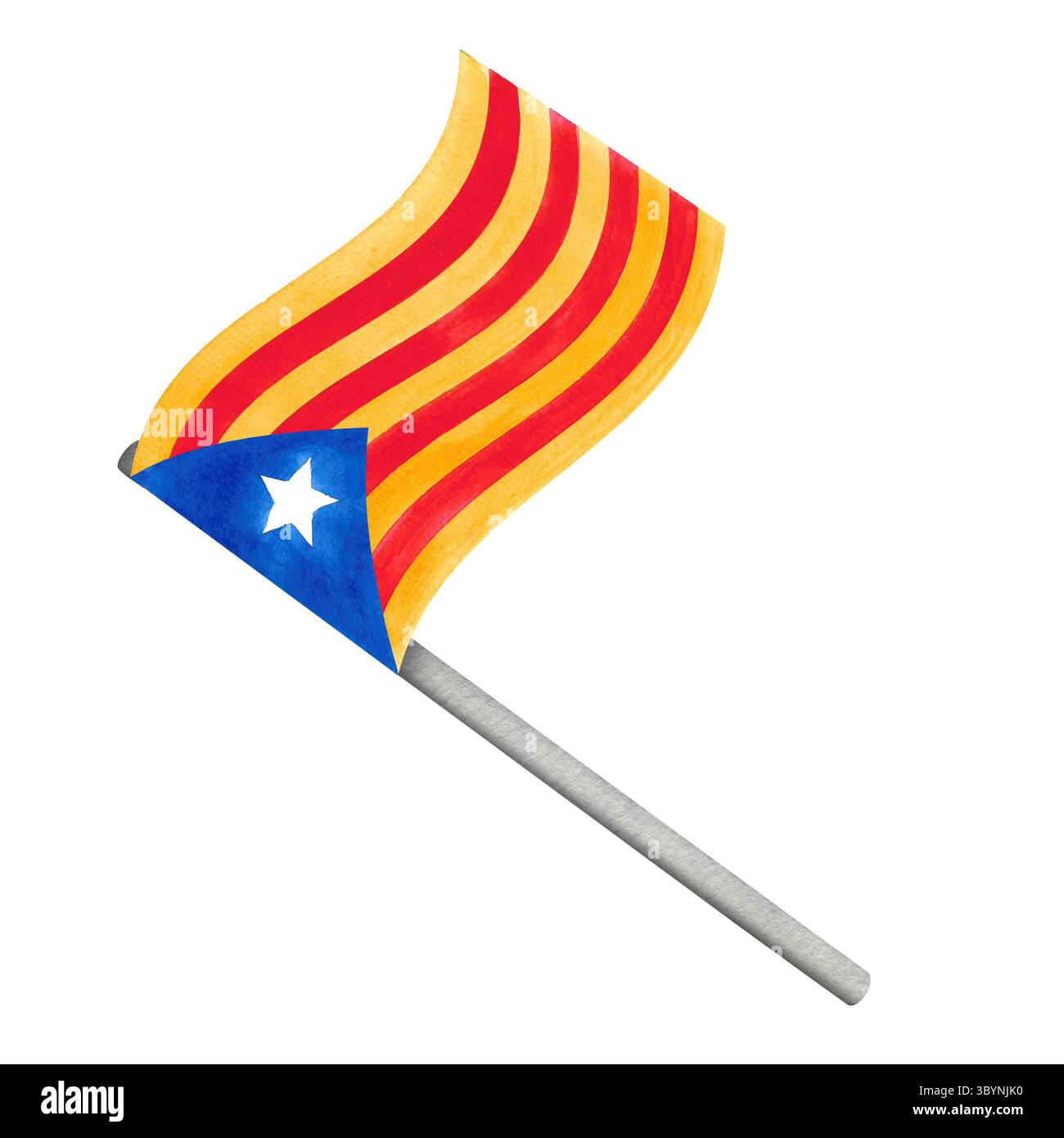 La Diada Catalonia national day illustration with flag and symbols ...